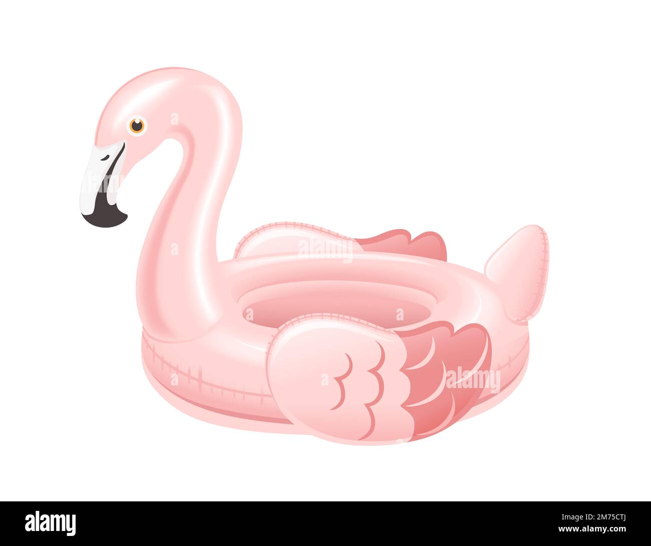 Pink color rubber swimming ring vector illustration isolated on white ...