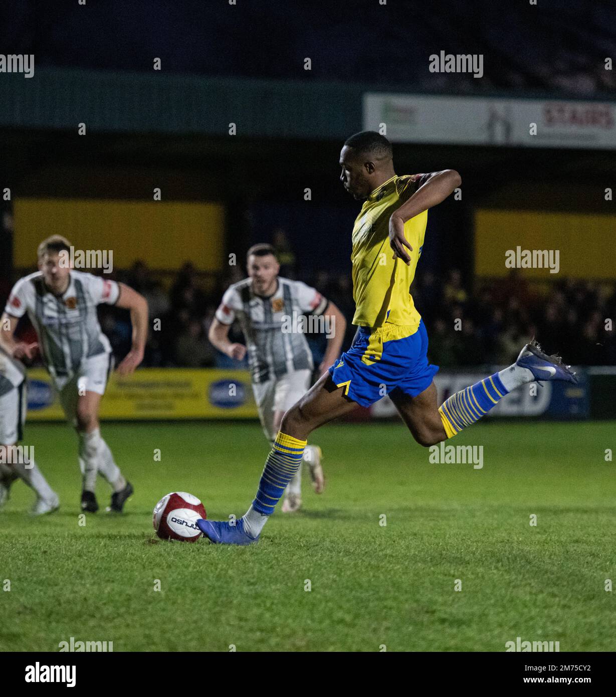 Warrington, Cheshire, England, 7th January 2023. Bohan Dixon takes ...