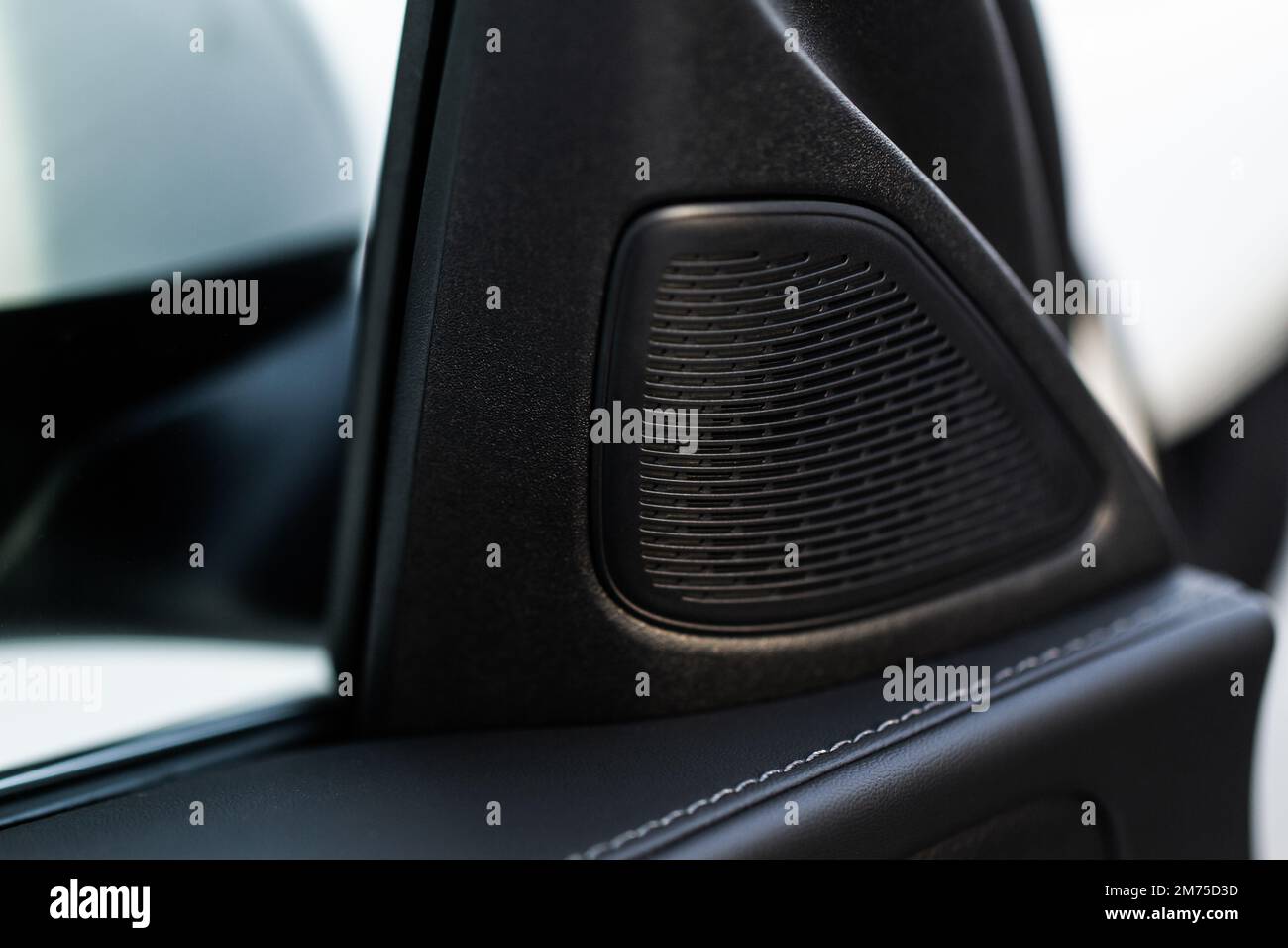 Close up speaker on car door. Sound speaker in a modern car Stock Photo ...