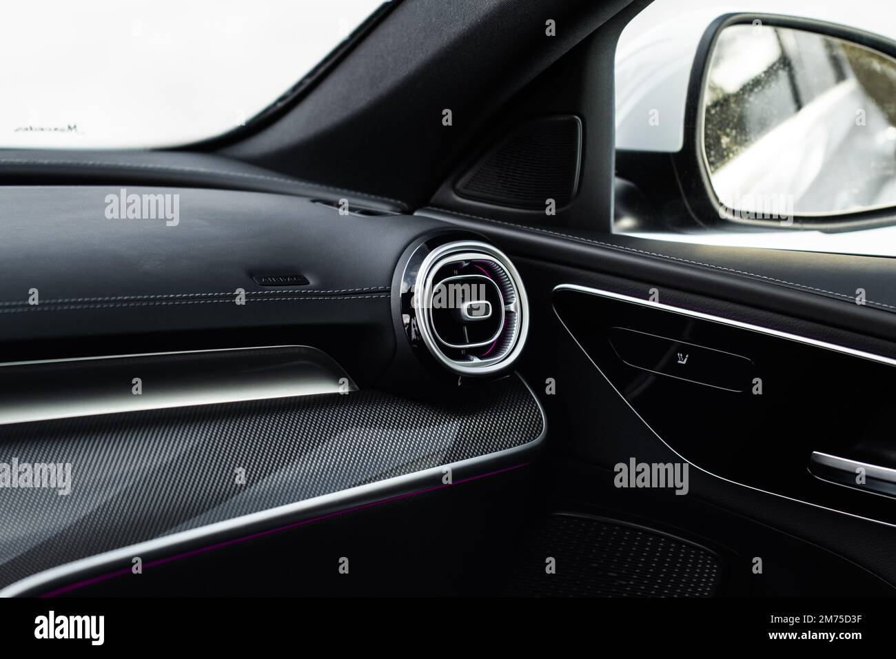 Modern car interior details. Car interior details Stock Photo - Alamy