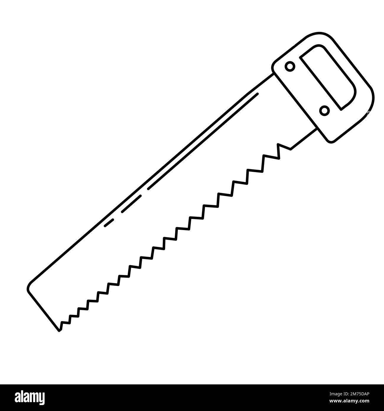 Handsaw outline design vector illustration on white background Stock ...