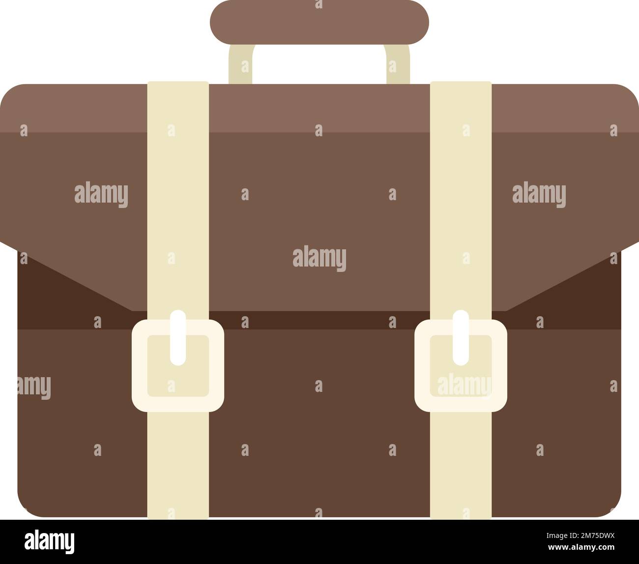 Portfolio briefcase icon flat vector. Work bag. Leather man isolated ...