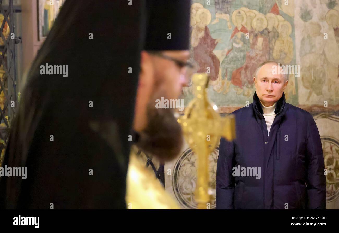 On Orthodox Christmas Eve, Vladimir Putin attended services at the ...