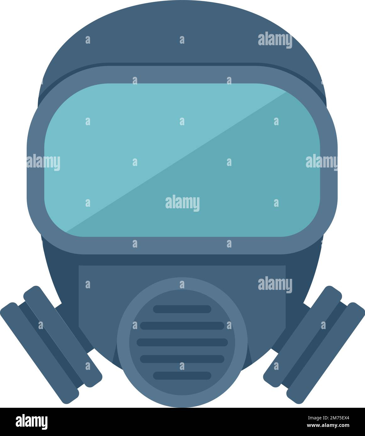 Hazard gas mask icon flat vector. Toxic air. Safety helmet isolated ...