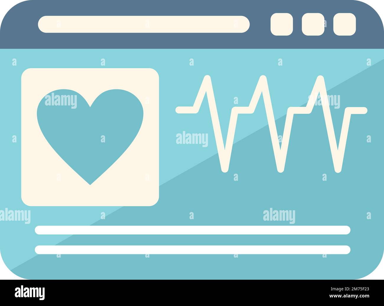 Web heart rate icon flat vector. Online patient. Care clinic isolated ...