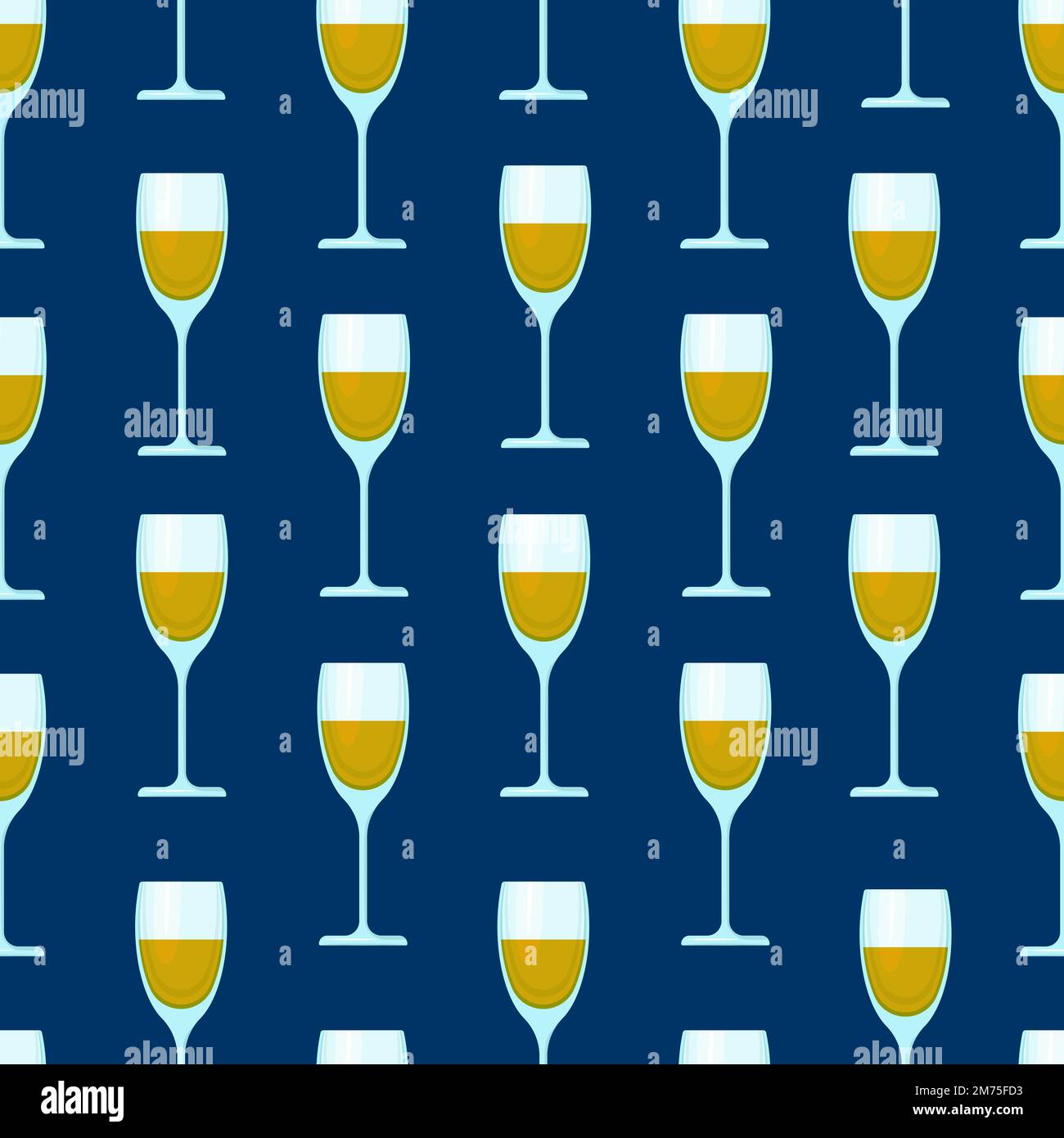 Glasses with alcohol seamless pattern. Vector print of glass ...