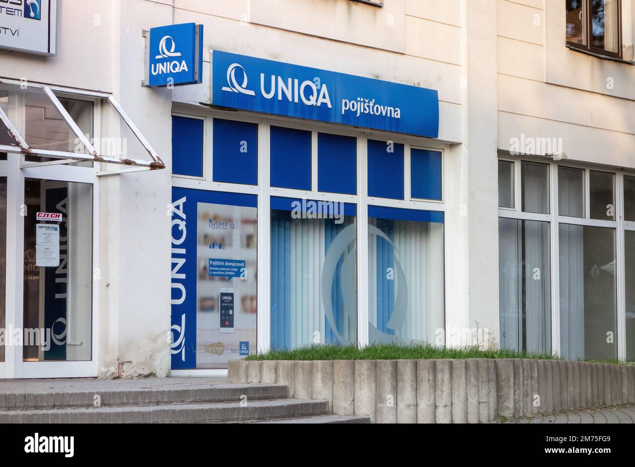 HAVIROV, CZECH REPUBLIC - OCTOBER 13, 2022: Uniqa Pojistovna insurance ...