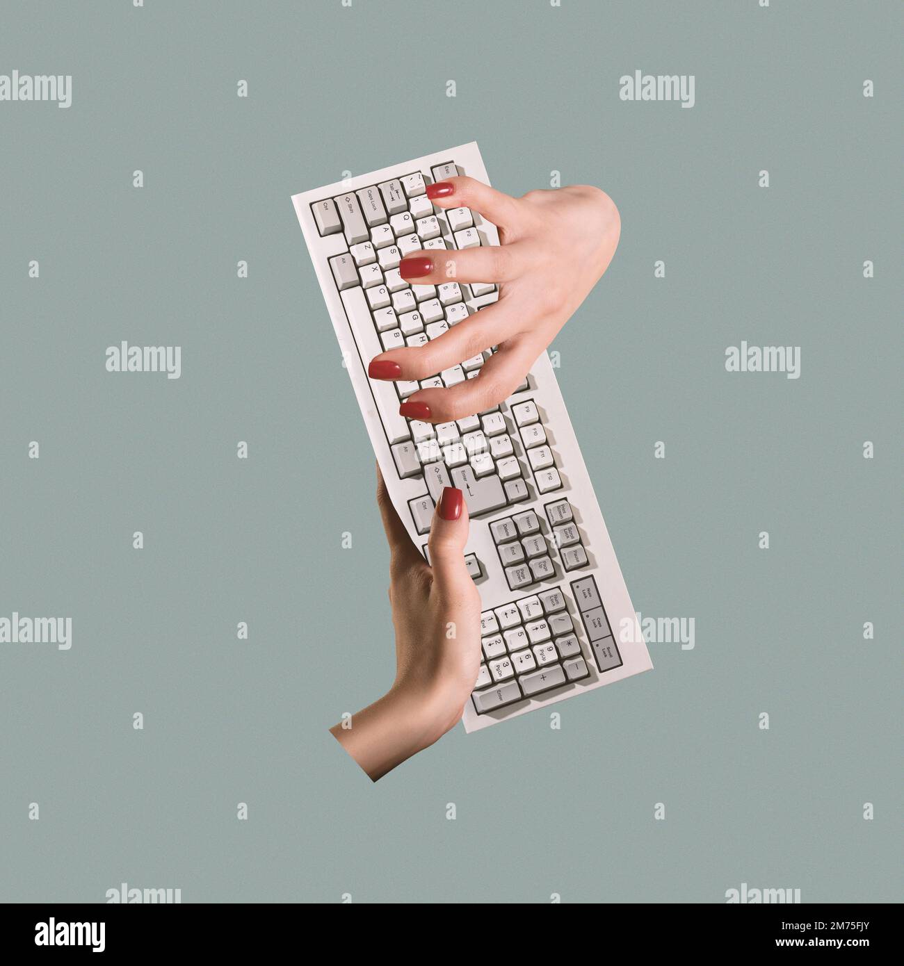 Computer Keyboard Typing Art