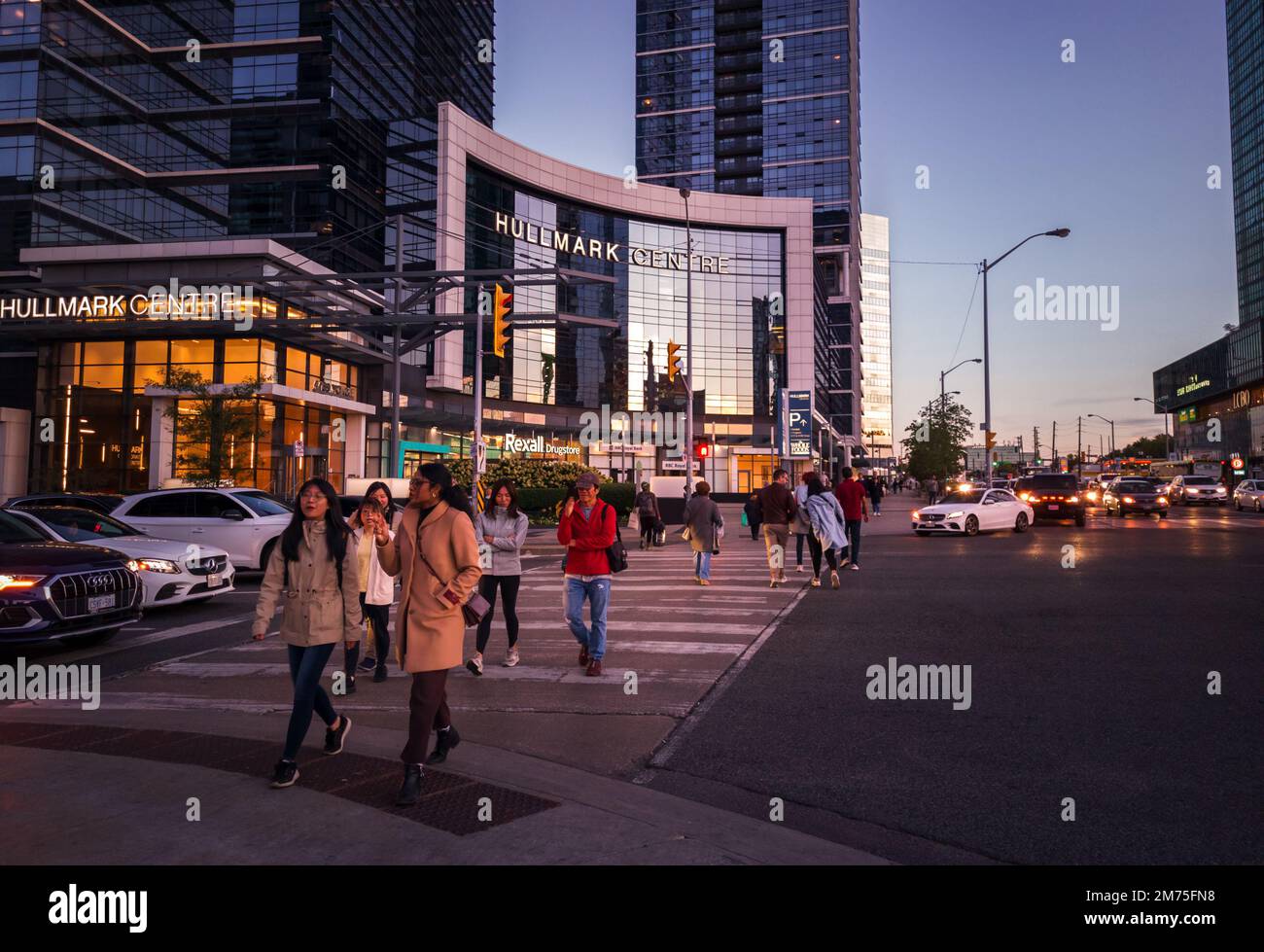 Toronto, Ontario, Canada - 09 23 2022: Pedestrians walking on a ...