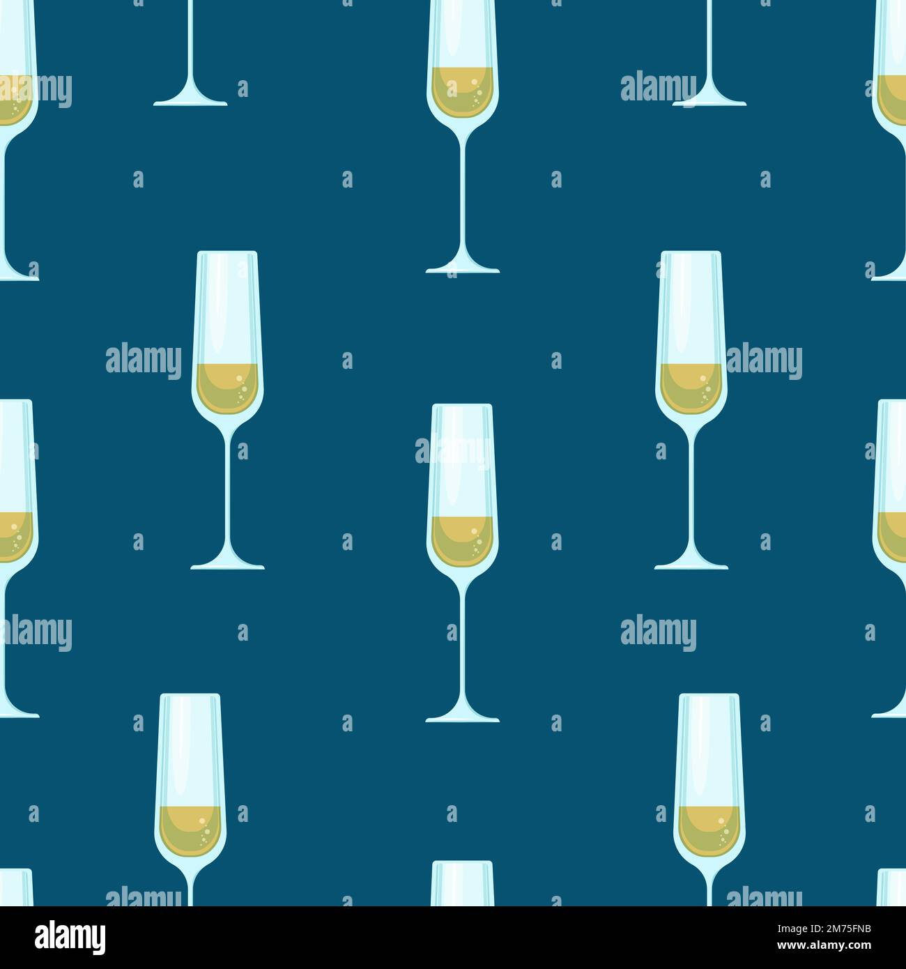 Glasses with alcohol seamless pattern. Vector print of glass ...
