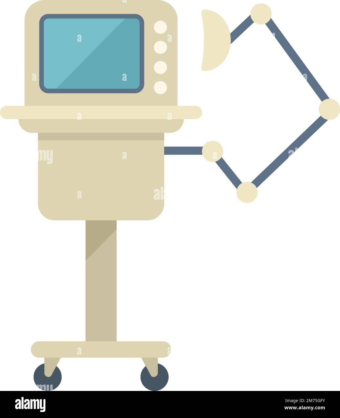 Medical equipment icon flat vector. Hospital patient. Care device ...