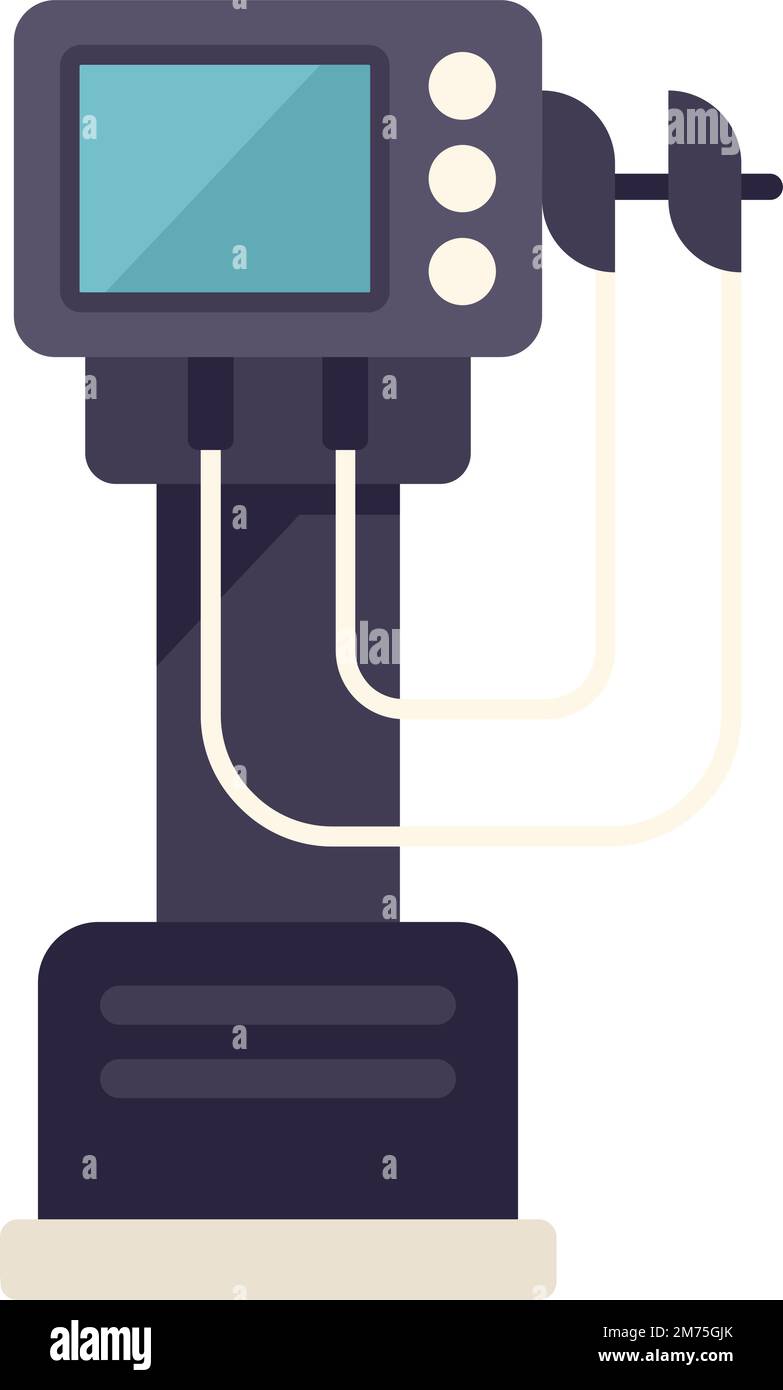Intensive ventilator machine icon flat vector. Medical hospital ...