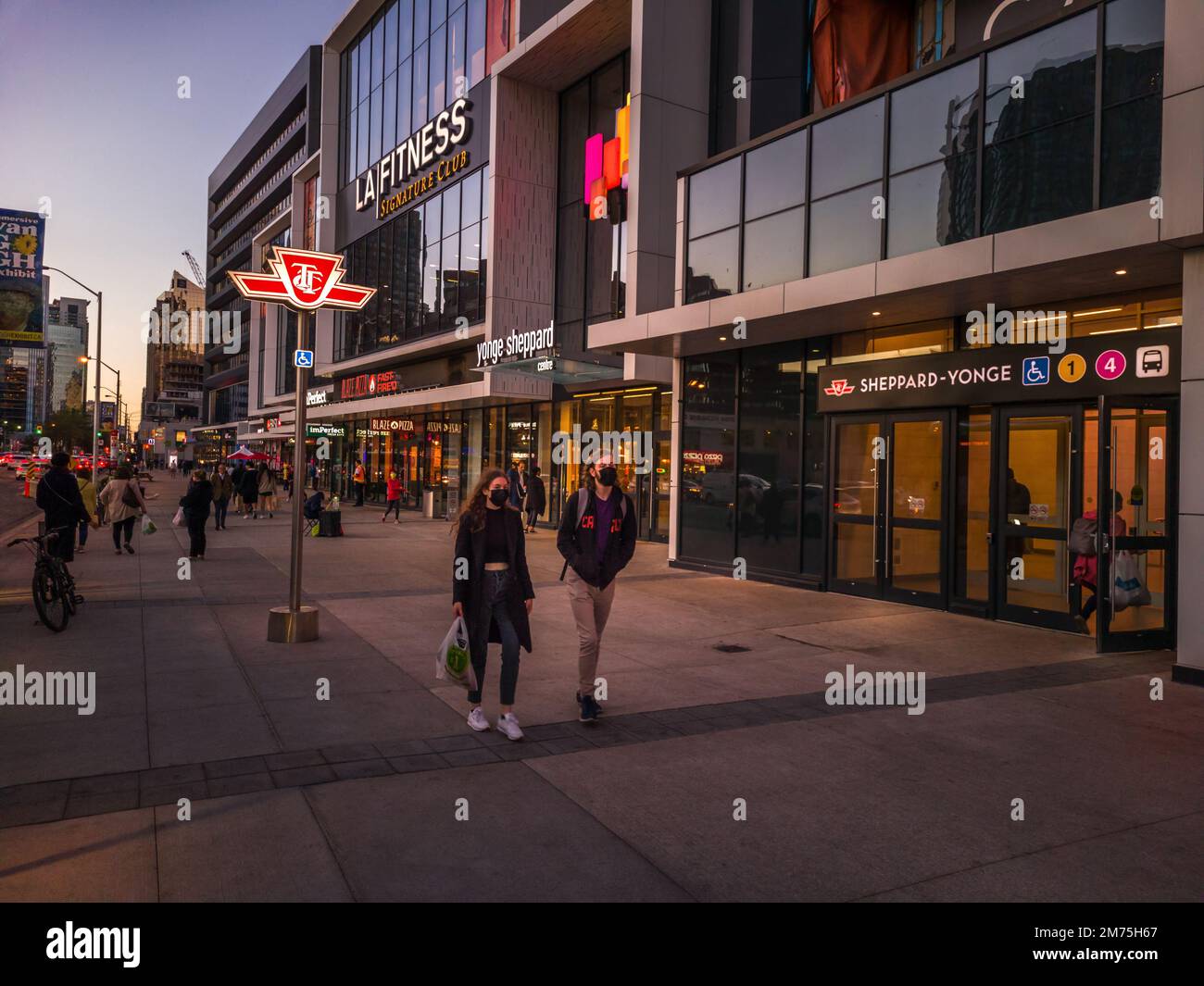 Toronto, Ontario, Canada - 09 23 2022: A young couple walking along ...