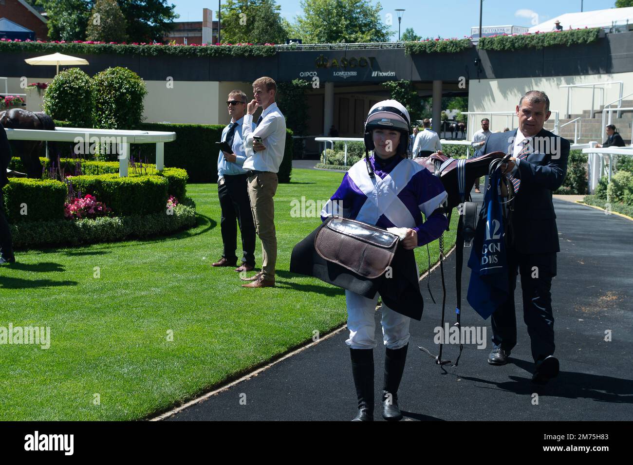 Ascot, Berkshire, UK. 9th July, 2022. Jockey Mean Ridsdale rider of ...