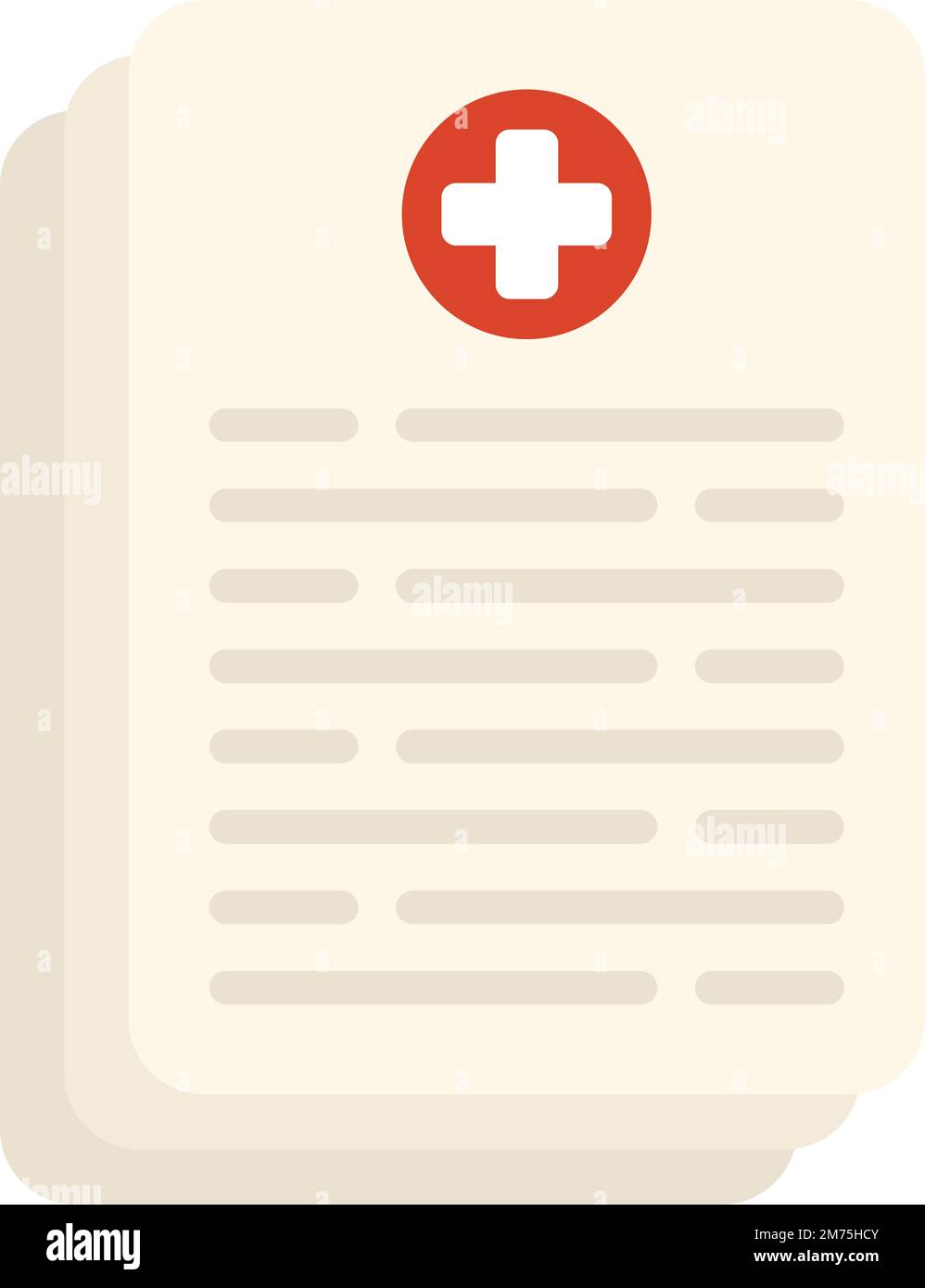 Medicine papers icon flat vector. Doctor patient. Medical care isolated ...