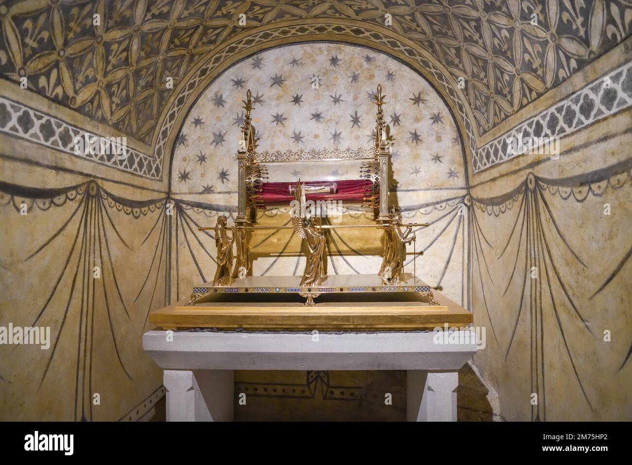 Relic of Saint Magdalene in the crypt of the early Gothic basilica of ...