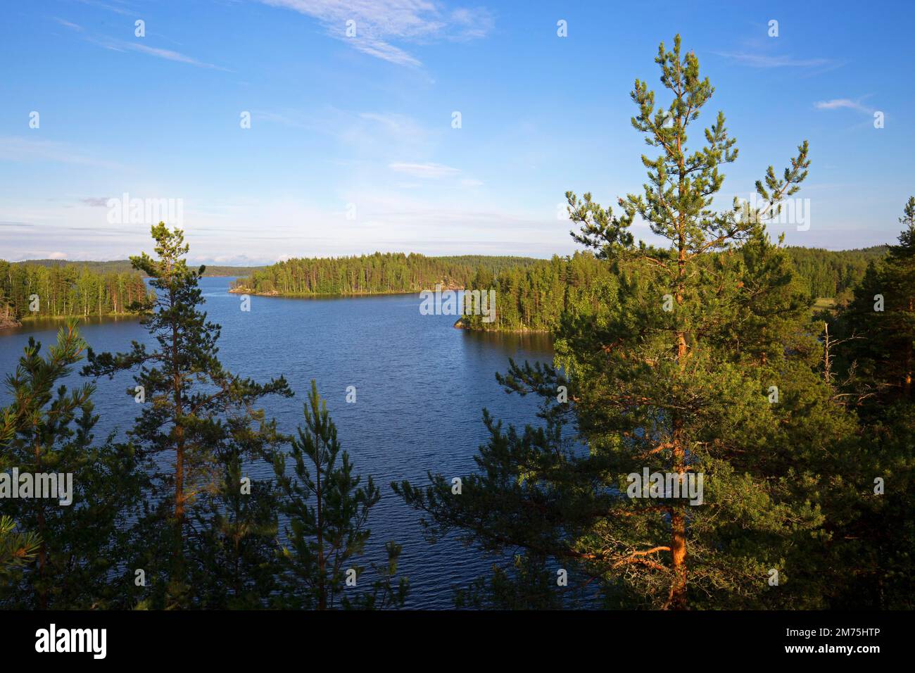 Lake of the Saimaa lake system near Savonlinna, formed by glacial ...