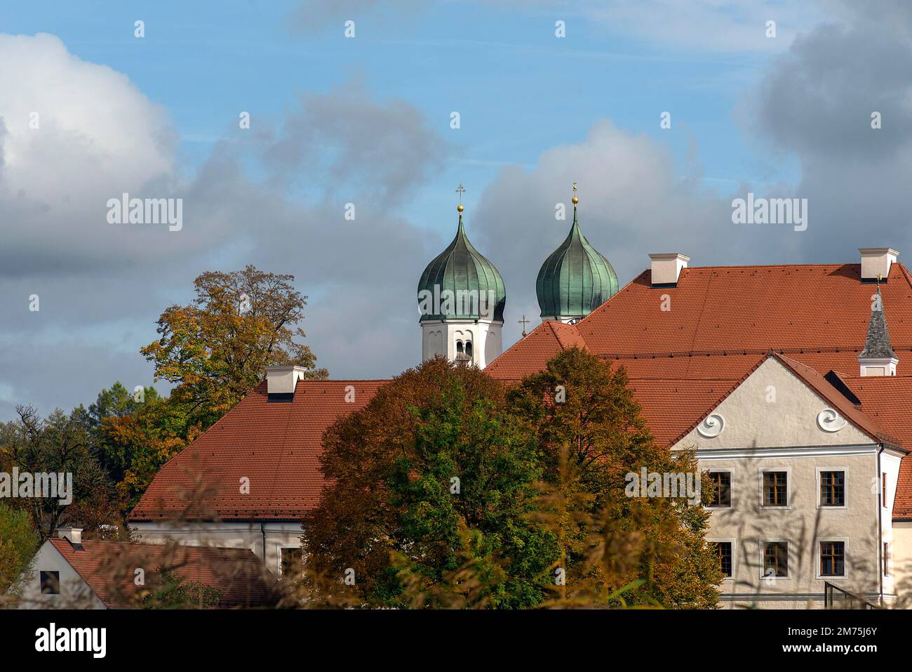 Seeon Monastery with the St. Lambert Monastery Church, Seeon-Seebruck ...