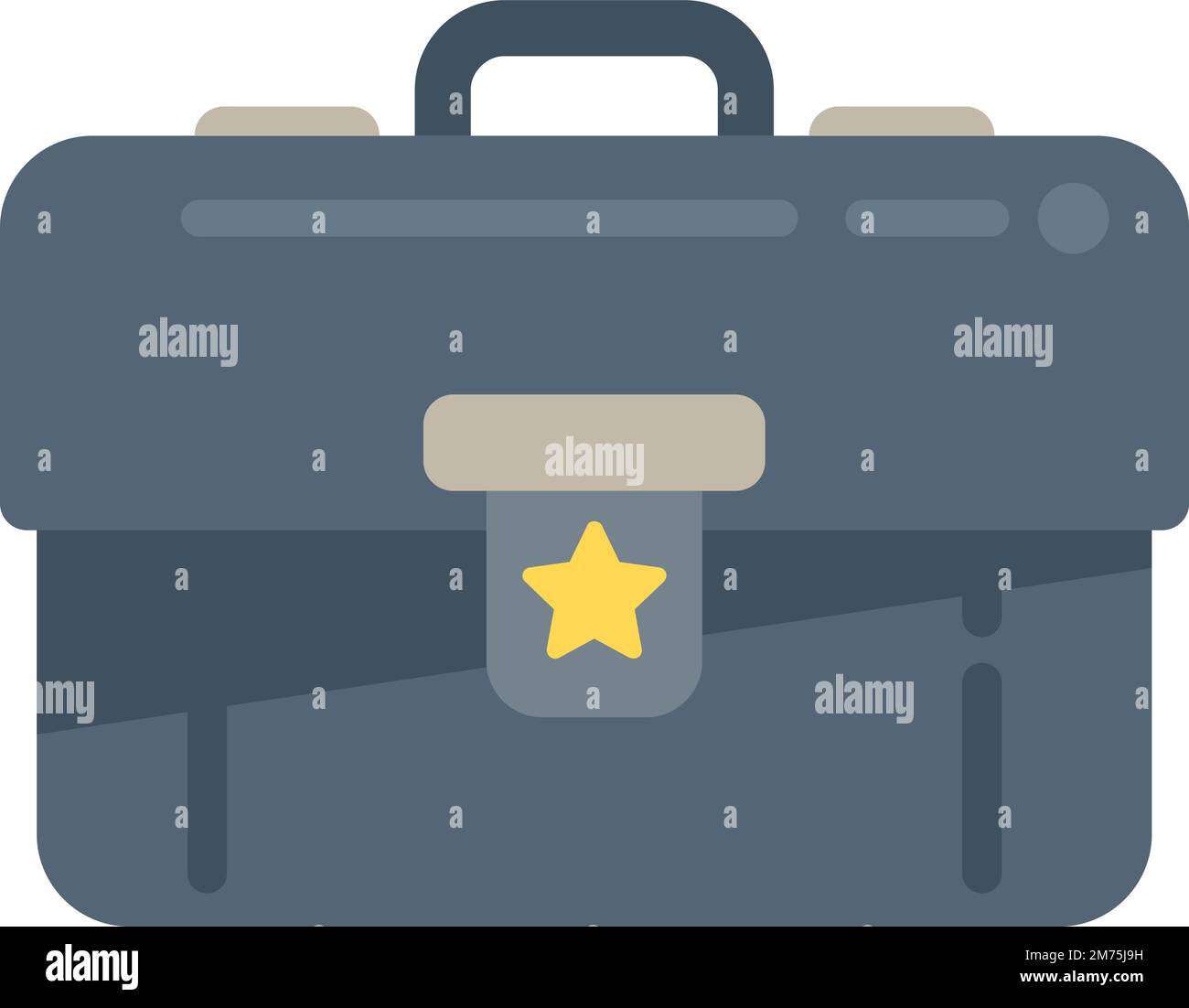 Work briefcase icon flat vector. Event time. People meeting isolated ...