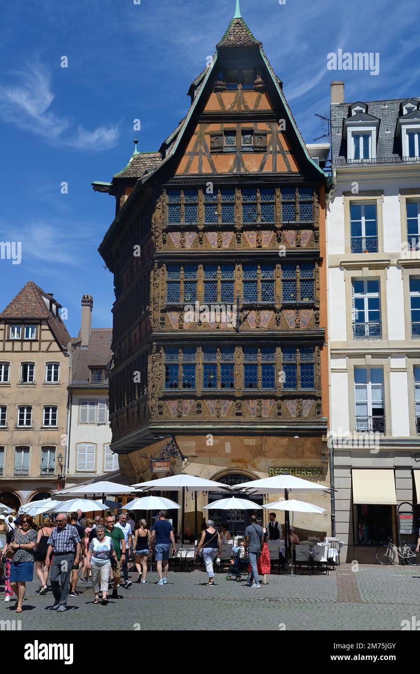 Kammerzell House, half-timbered house at the cathedral, Strasbourg ...
