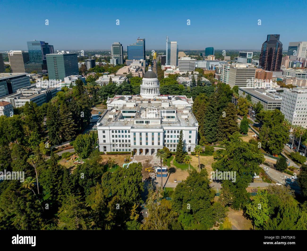 Sacramento, CA, USA. 8th Sep, 2022. Aerial view of the California State ...