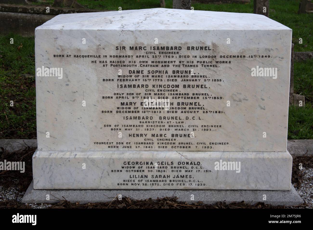 The grave of Sir Marc Isambard Brunel and Isambard Kingdom Brunel ...