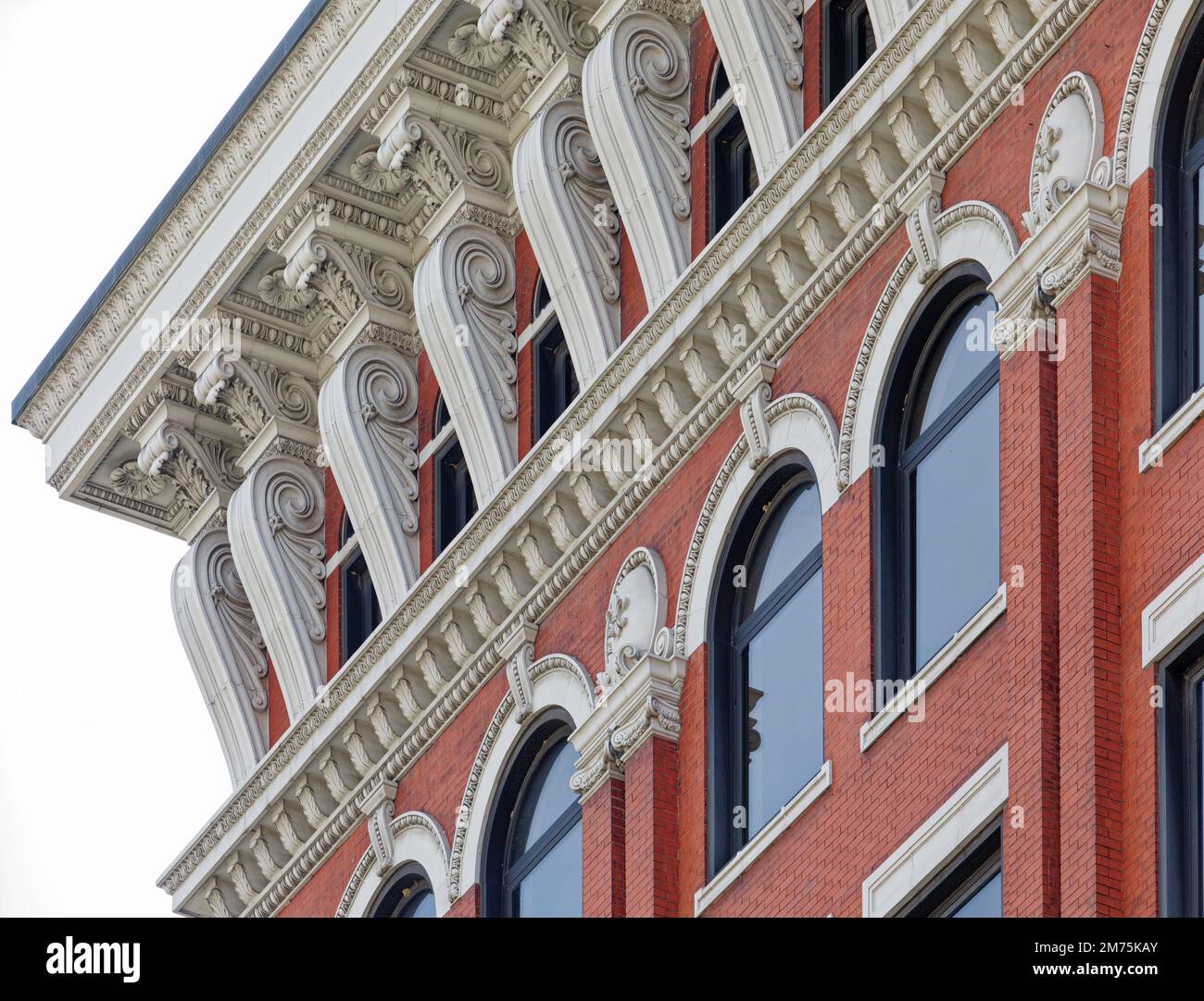 44 massive terra cotta brackets frame the top story windows and support ...