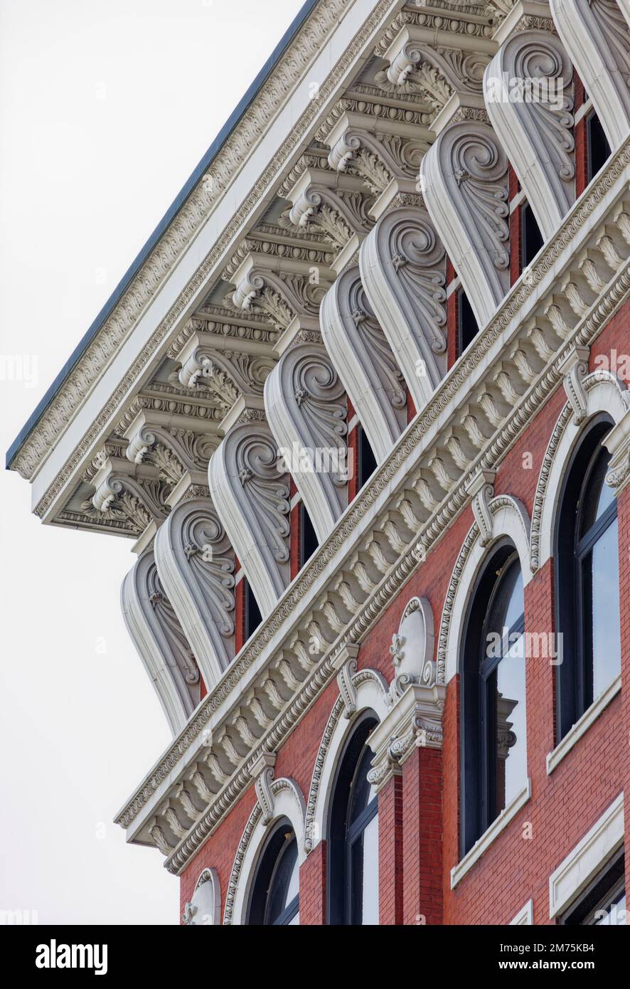 44 massive terra cotta brackets frame the top story windows and support ...