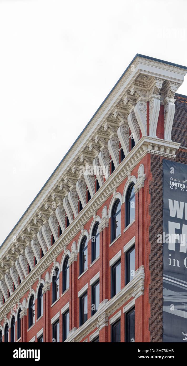 44 massive terra cotta brackets frame the top story windows and support ...