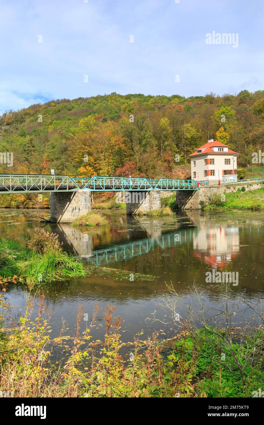 Thaya Bridge, border between Austria and the Czech Republic, Hardegg ...