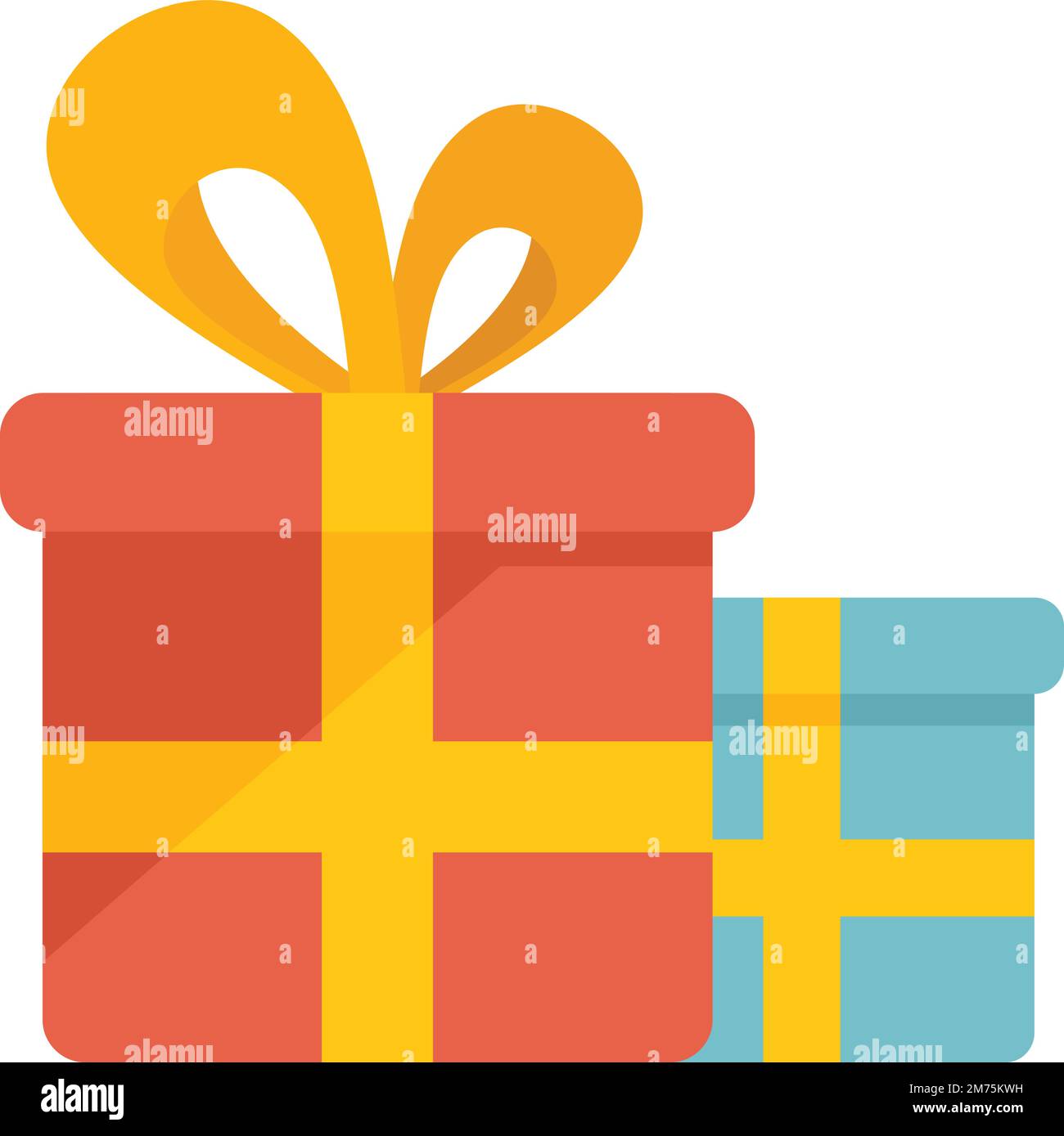 Event gift boxes icon flat vector. Meeting manager. Time calendar ...