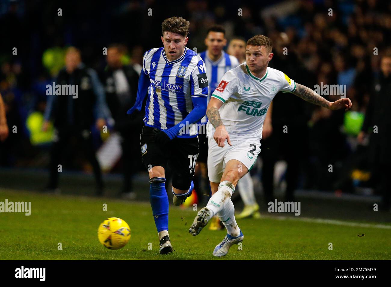 Josh Windass #11 of Sheffield Wednesday and Kieran Trippier #2 of ...