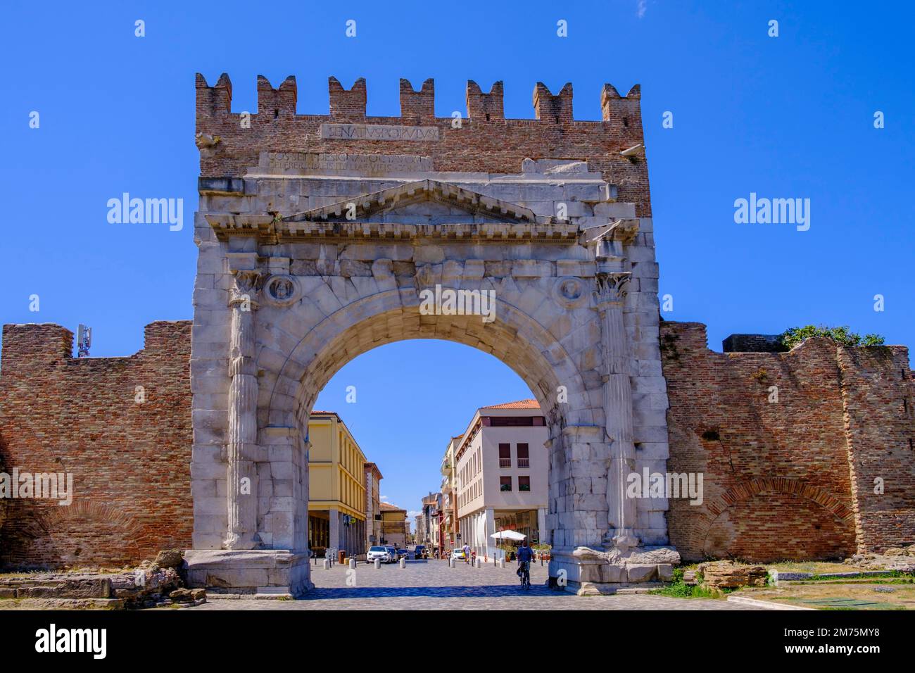 Arch of Augustus, Rimini, Emilia-Romagna, Italy Stock Photo - Alamy