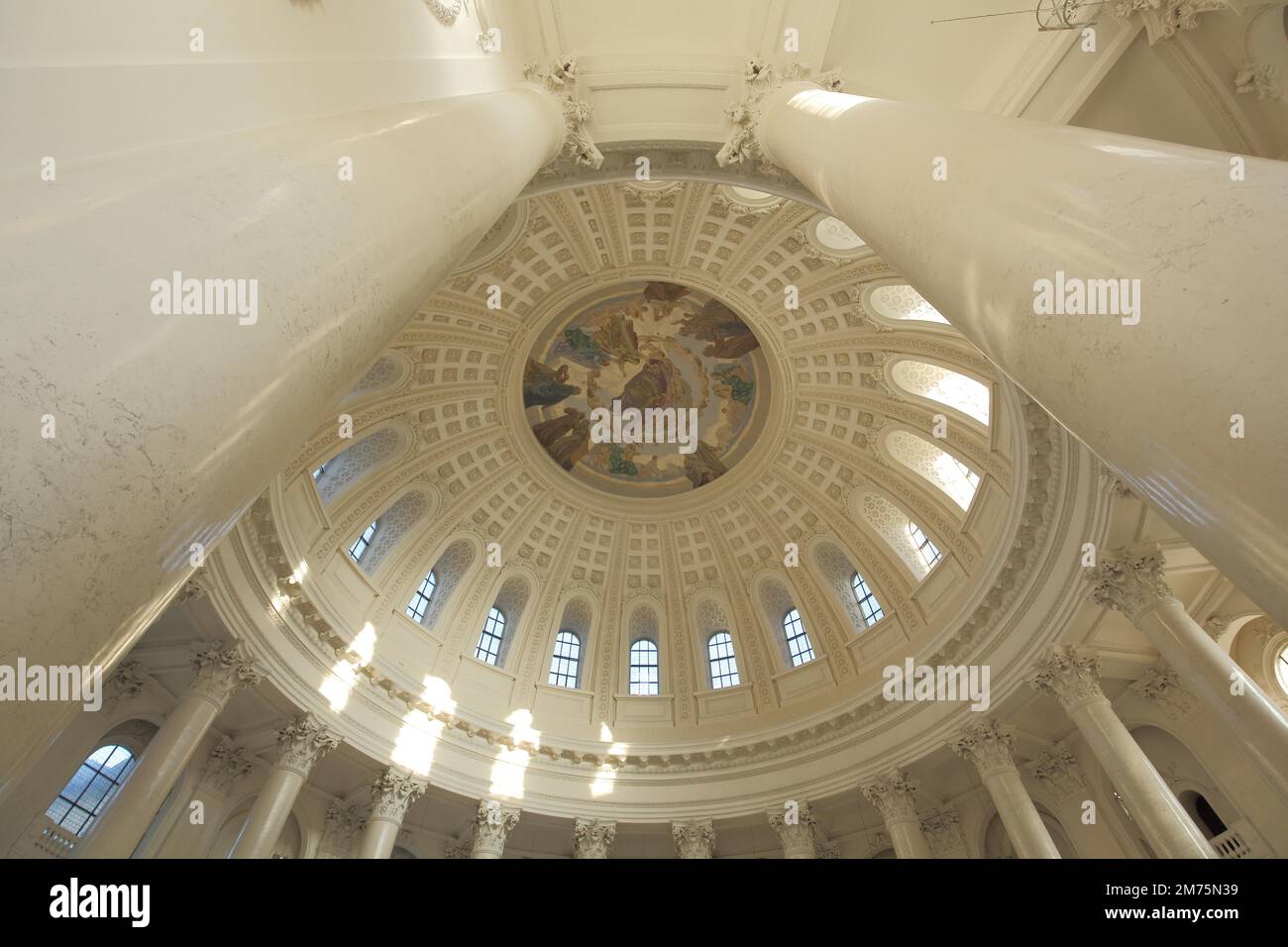 Dome with ceiling painting and columns from the Early Classicism ...