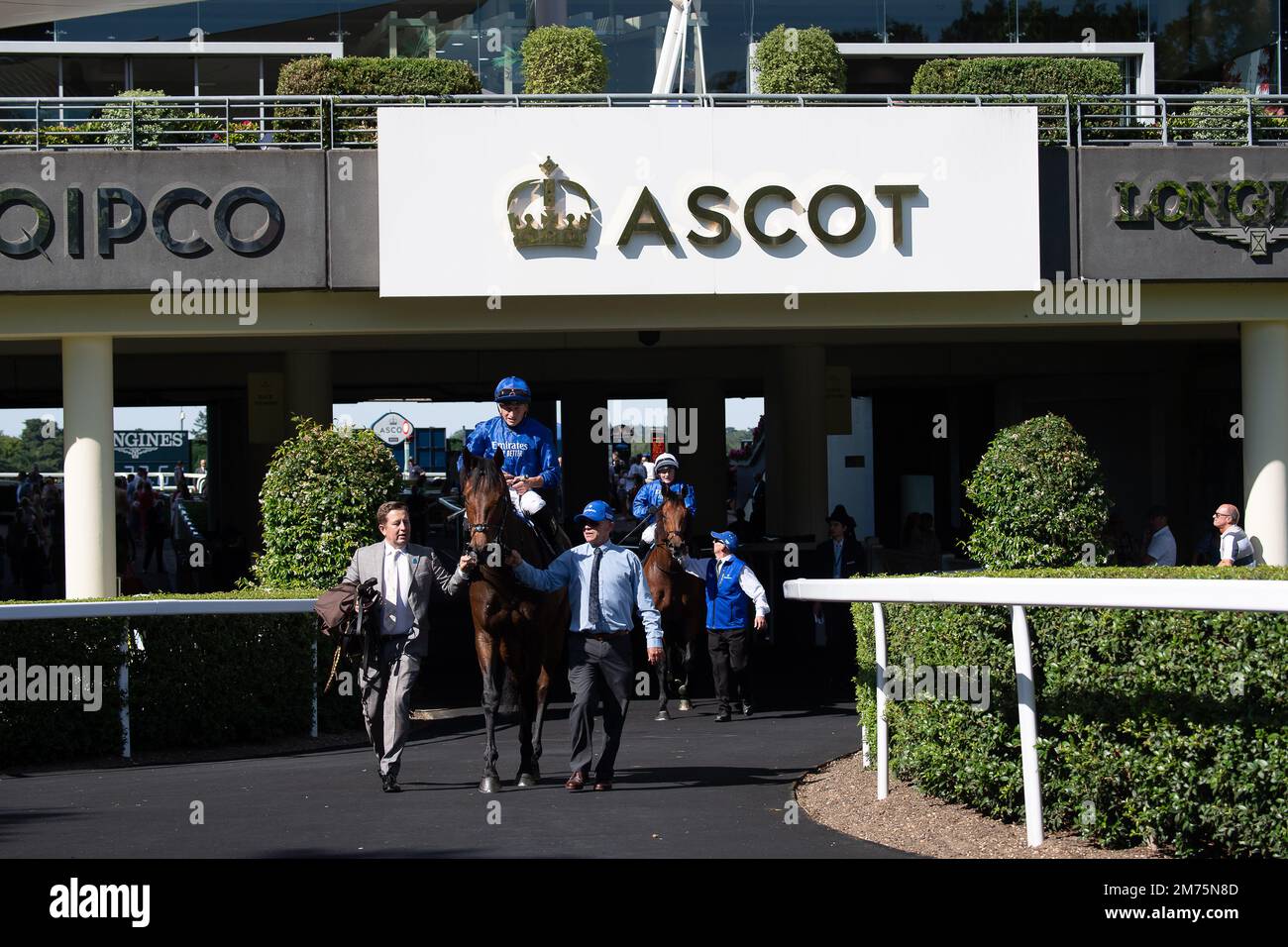 Ascot, Berkshire, UK. 9th July, 2022. Horse Warren Point ridden by jockey Tom Marquand in the ...