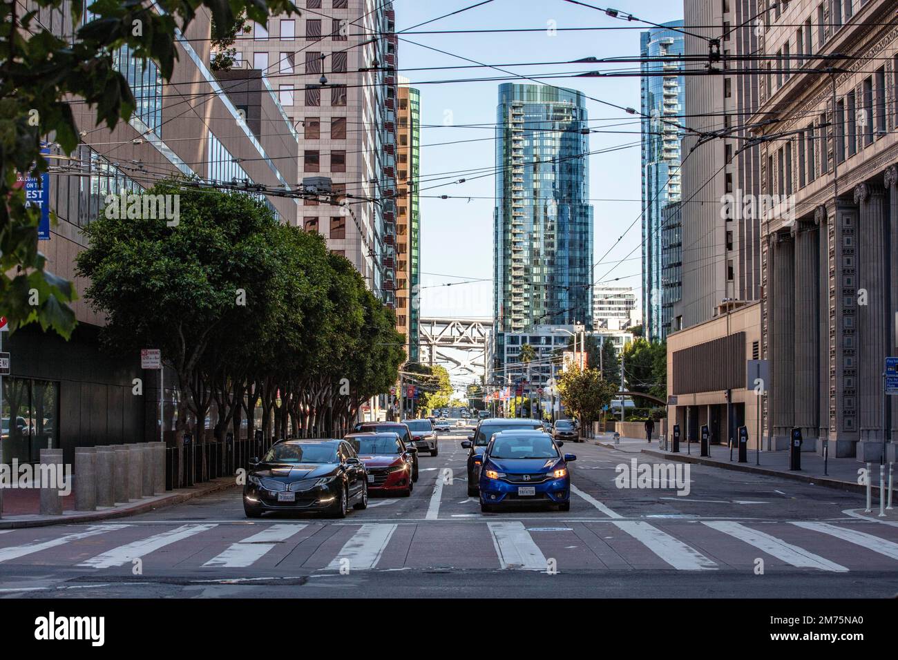 Street intersection, downtown San Francisco, California, USA Stock ...