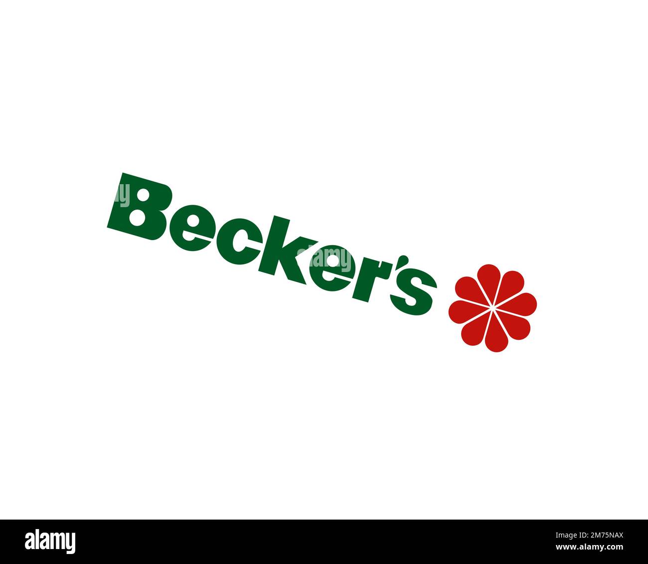 Becker's, rotated logo, white background B Stock Photo - Alamy