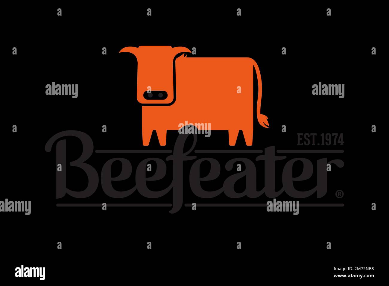 Beefeater restaurant, Logo, Black background Stock Photo - Alamy