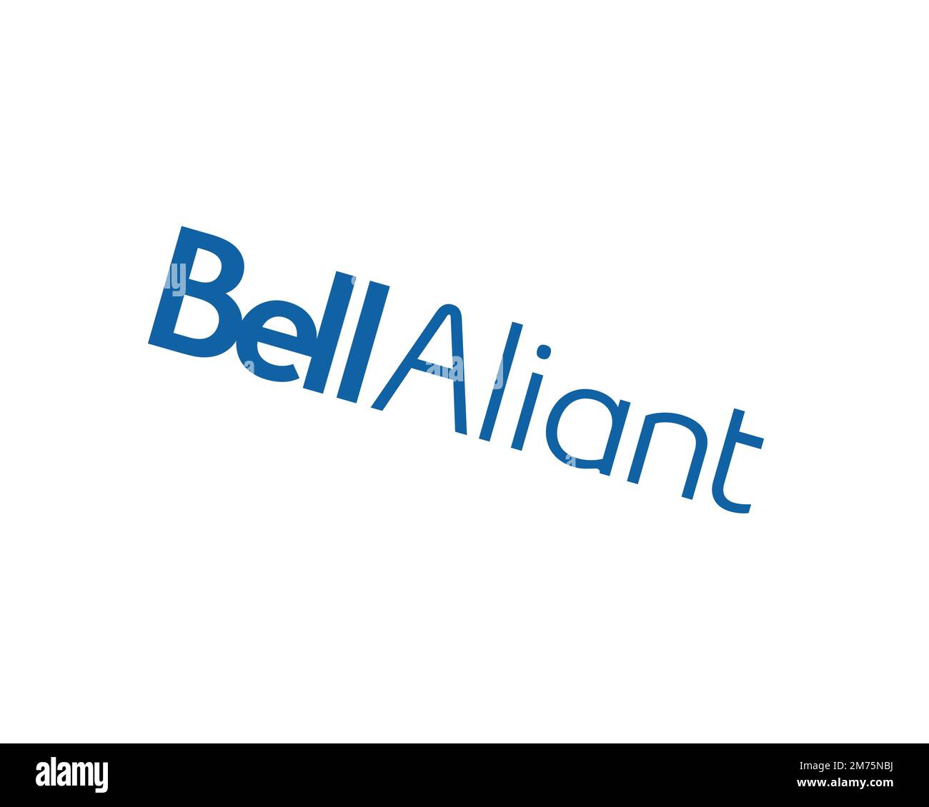 Bell Aliant, rotated logo, white background B Stock Photo - Alamy