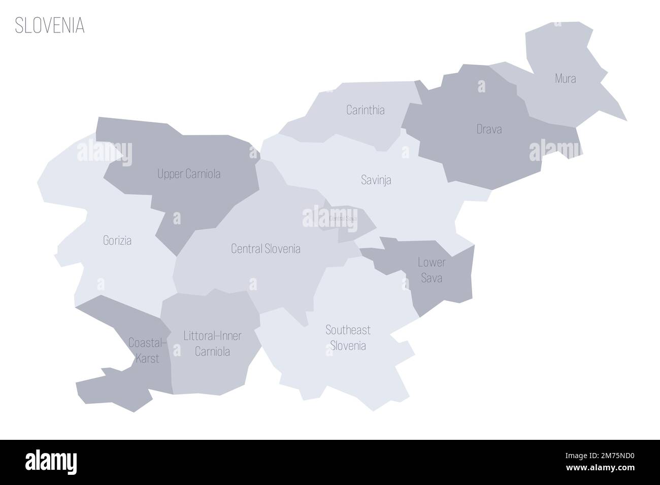 Slovenia political map of administrative divisions - statistical ...