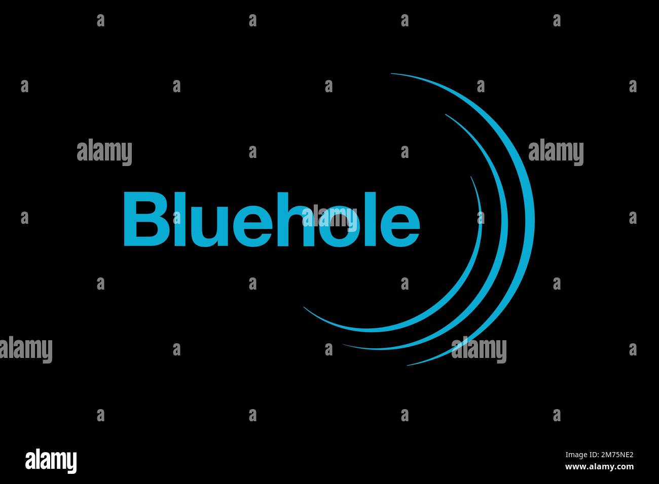 Bluehole company, Logo, Black background Stock Photo - Alamy