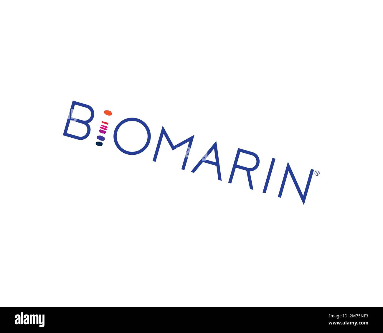 BioMarin Pharmaceutical, rotated logo, white background B Stock Photo ...
