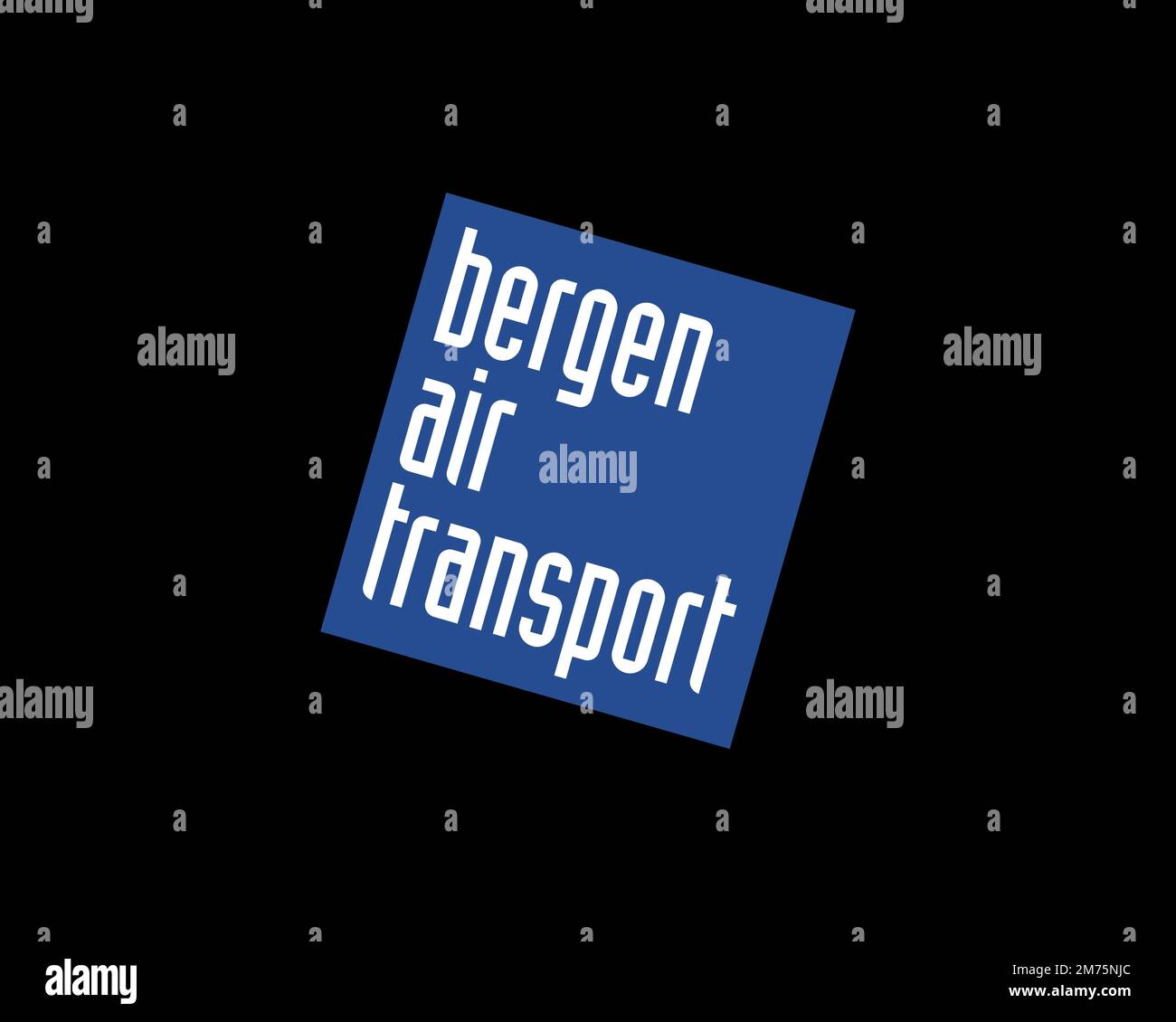 Bergen Air Transport, rotated logo, black background B Stock Photo - Alamy