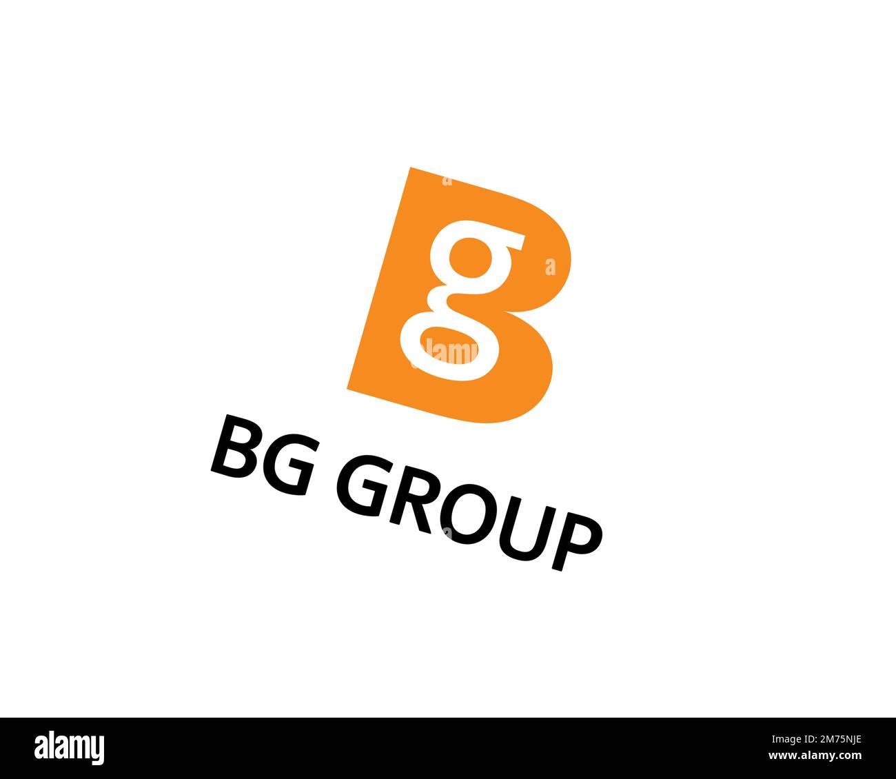 BG Group, rotated logo, white background B Stock Photo - Alamy