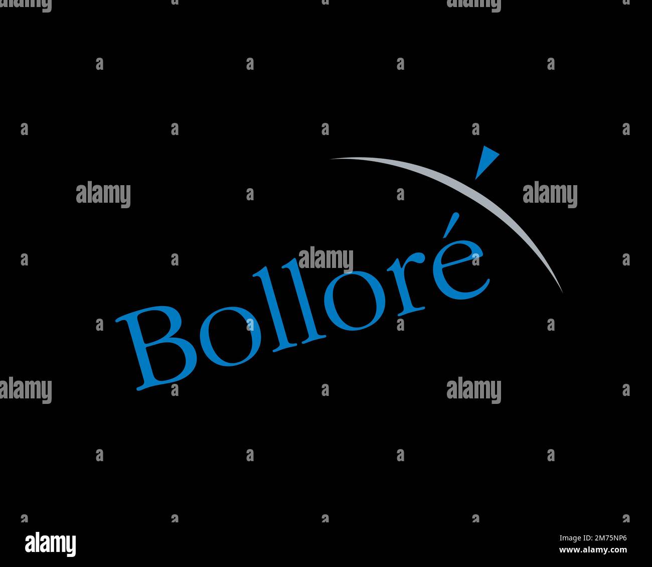 Bollore, Rotated Logo, Black Background Stock Photo - Alamy