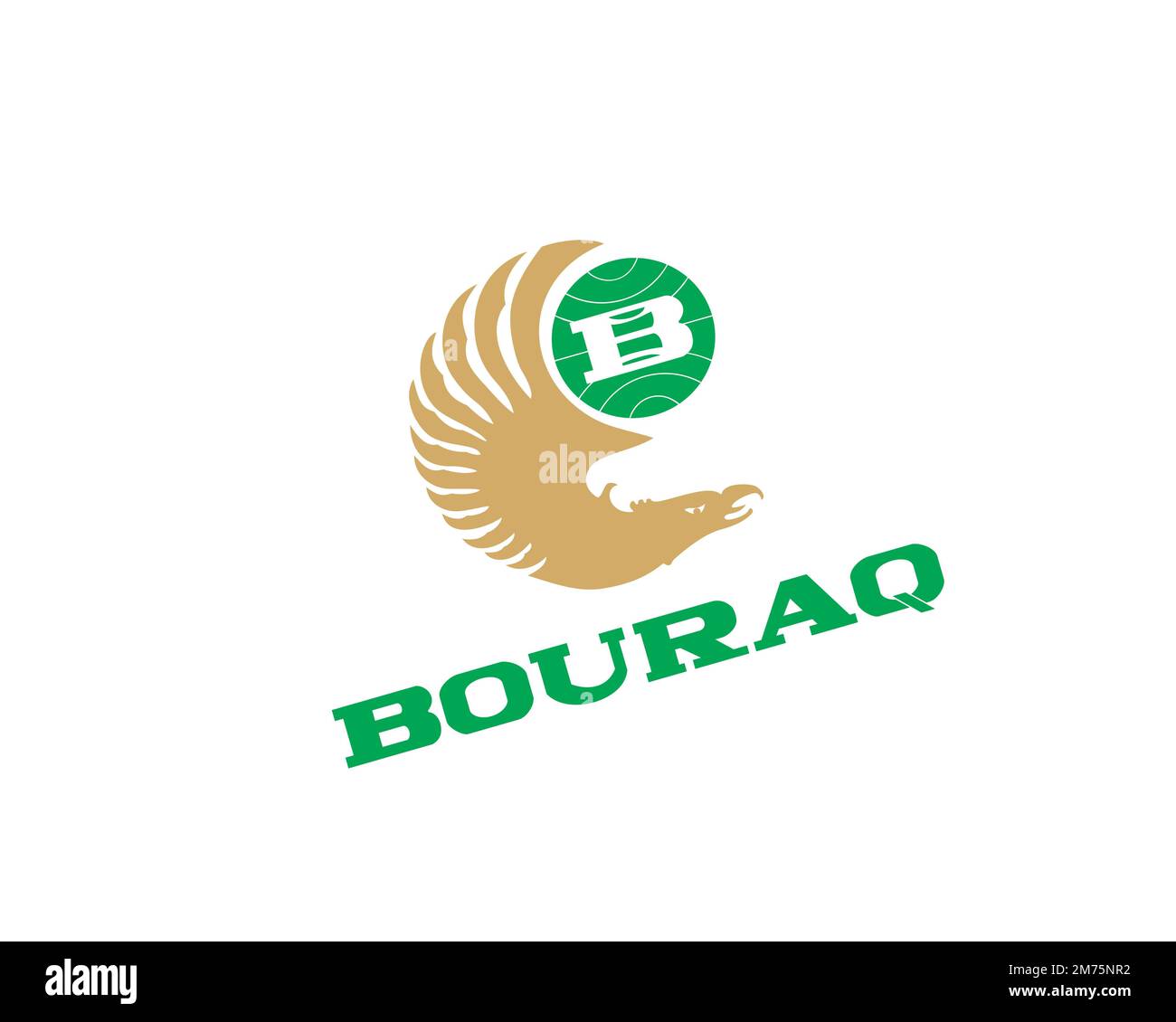 Bouraq Indonesia Airline, rotated logo, white background Stock Photo ...