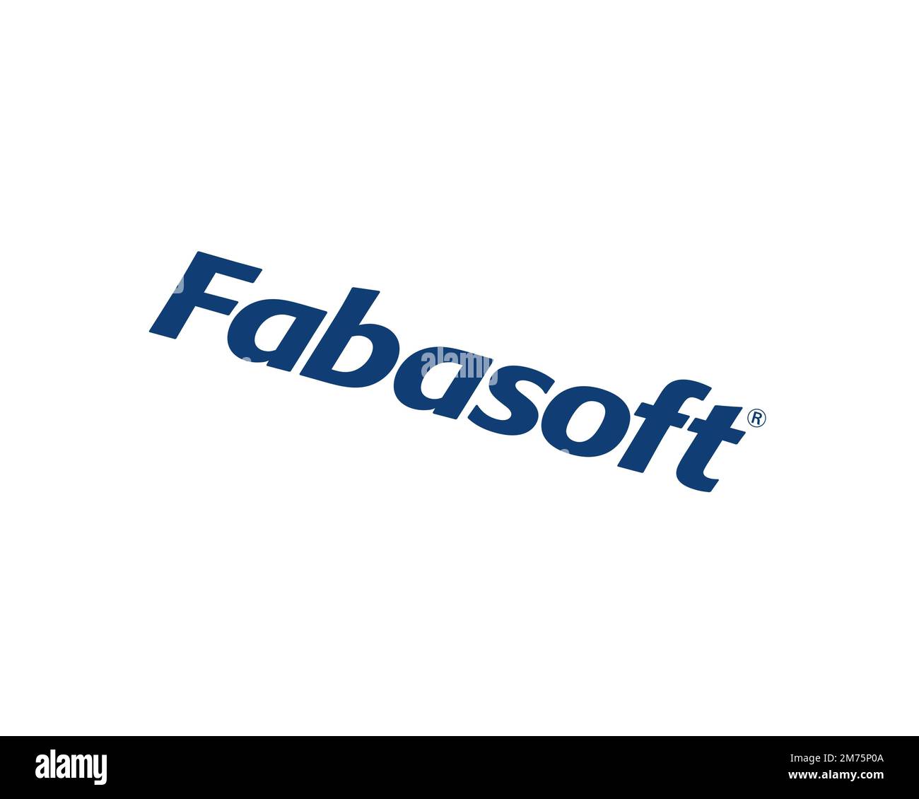 Fabasoft, rotated logo, white background B Stock Photo - Alamy