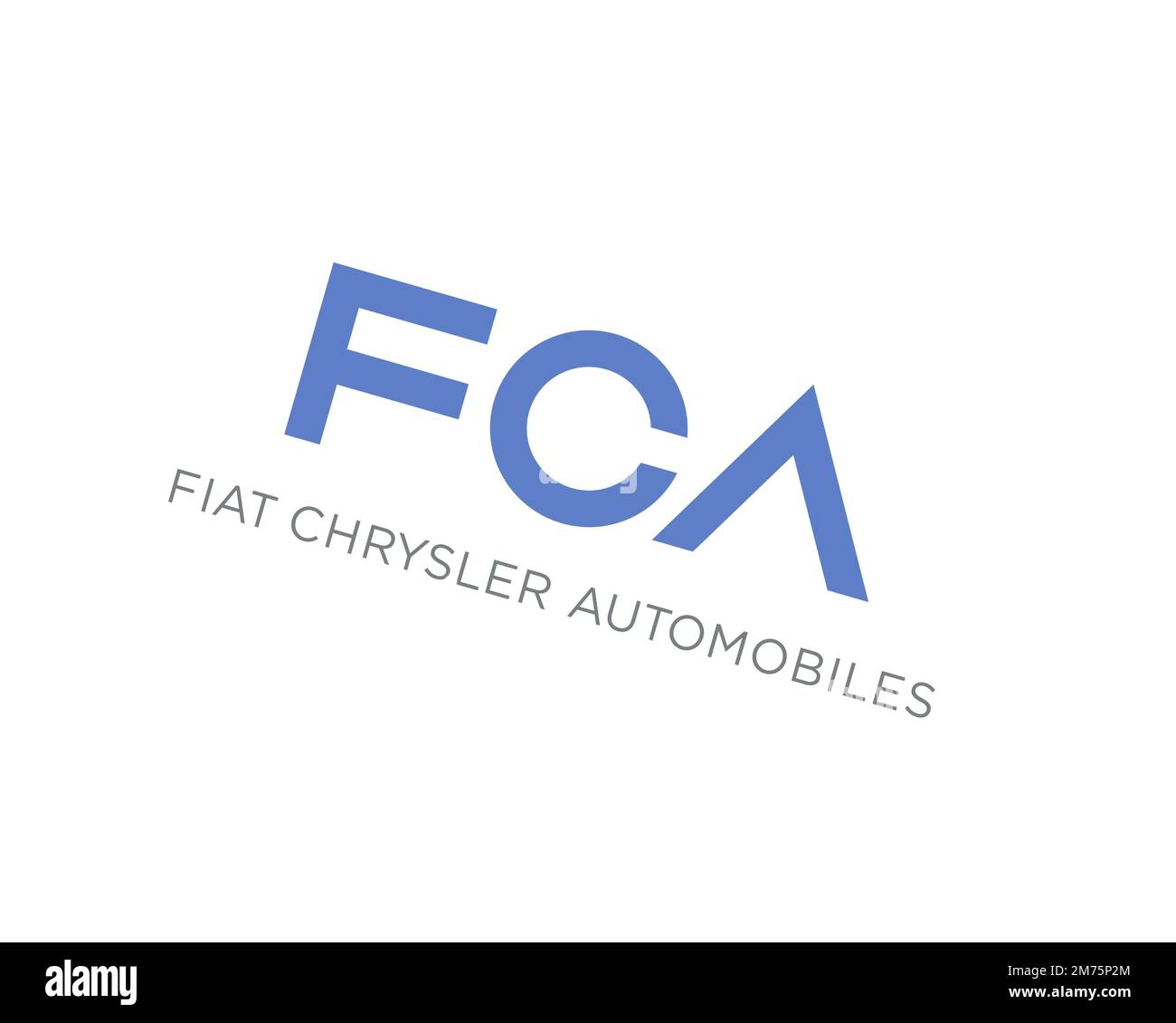 FCA Italy, rotated logo, white background B Stock Photo - Alamy