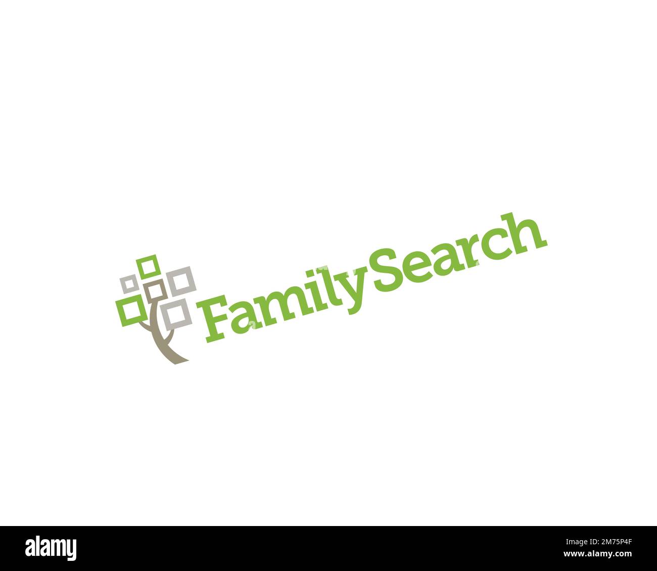 FamilySearch, rotated logo, white background Stock Photo - Alamy
