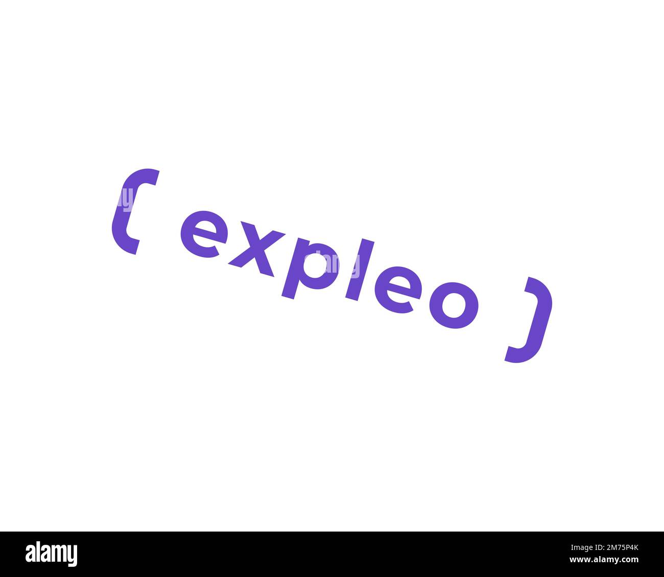 Expleo, rotated logo, white background B Stock Photo - Alamy
